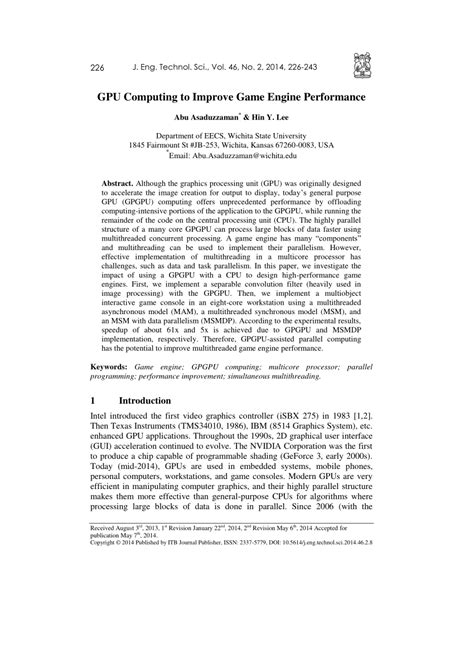 pdf gpu computing to improve game engine performance