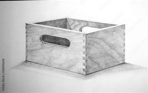 3d Box Pencil Drawing