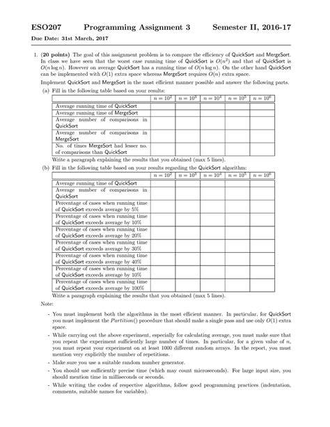 Prog Assn3 Eso207 Programming Assignment 3 Semester Ii 2016 Due Date 31st March 2017 20