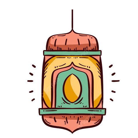 Ramadan Lantern Clipart Vector Glow Color Lantern Cartoon Watercolor