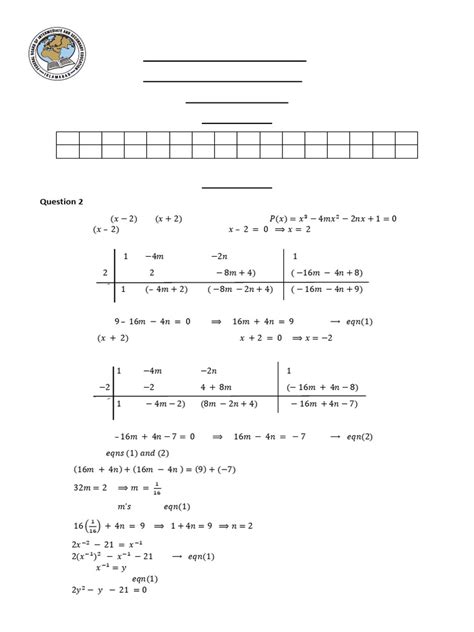 Mathematics Ssc Ii Solution Of 2nd Set Model Question Paper 2 Pdf