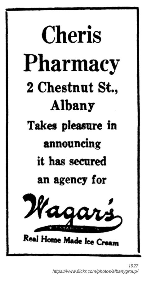 Cheris Pharmacy 2 Chestnut St Albany Ny 1920s AlbanyGroup Archive