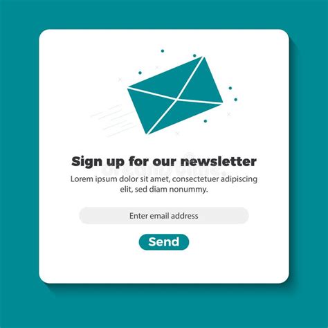 Modern Email Template Vector Template For Email Subscribe Stock Vector