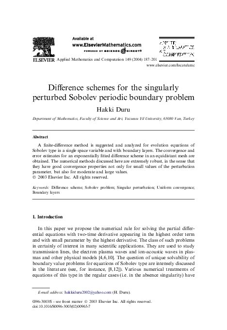 pdf difference schemes for the singularly perturbed sobolev periodic