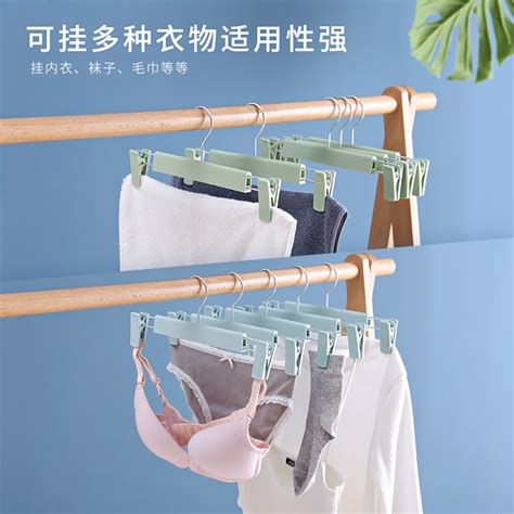 家用防滑无痕裤架裤夹子多功能衣柜收纳挂架裤子衣架挂钩裙子夹子 虎窝淘