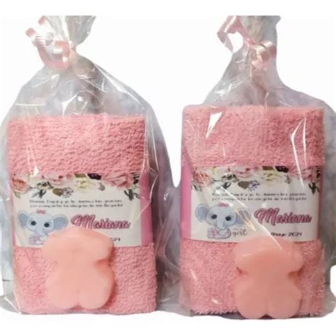 30 Kits Toalla Jabón Baby Shower Nacimiento Bautizo Xv Años Envío gratis