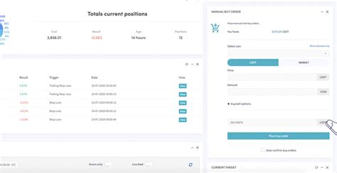 what is on the dashboard for the trading bot cryptohopper documentation