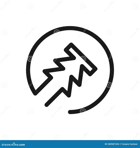 Thin Line Arrow Symbol Stock Vector Illustration Of Design 260587434