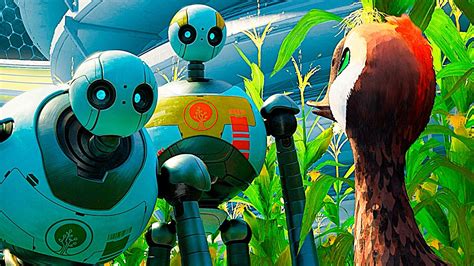 The Wild Robot Longneck Sacrifices Himself To Save Brightbill Scene