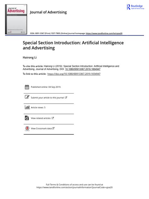 special section introduction artificial intelligence download free