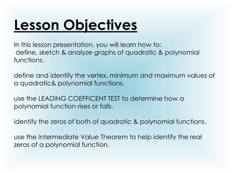 Ppt Unit 2 Polynomial And Rational Functions Powerpoint Presentation
