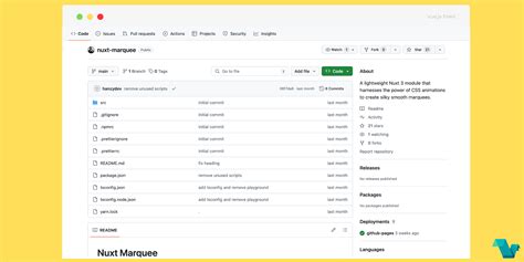 nuxt marquee vue js feed