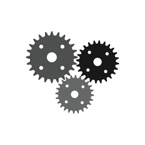 Vector De Icono De Engranajes En Estilo Plano Moderno Para Diseño Web