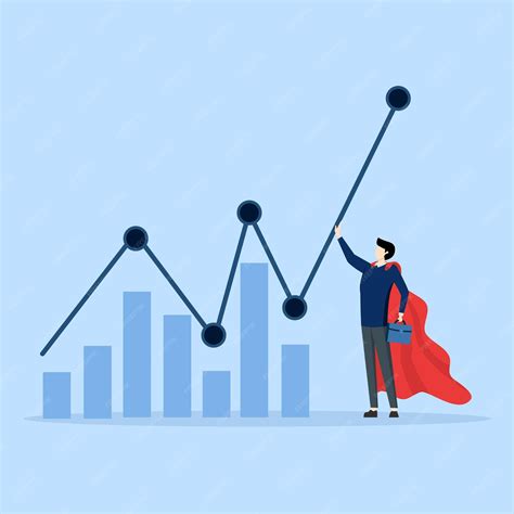 Premium Vector Concept Increase Investment Profit Superhero