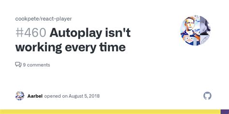 Autoplay Isn T Working Every Time Issue Cookpete React Player GitHub