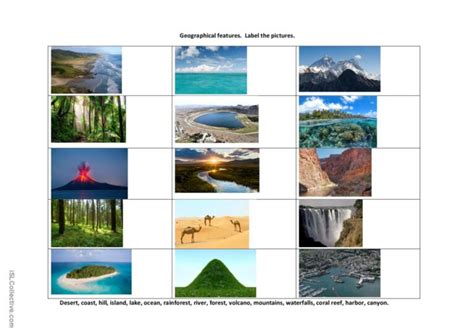 Geographical Features English Esl Worksheets Pdf And Doc