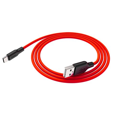 Кабель Usb Hoco X21 Plus Silicone Usb Type C 3a 2 м красный черный оптом