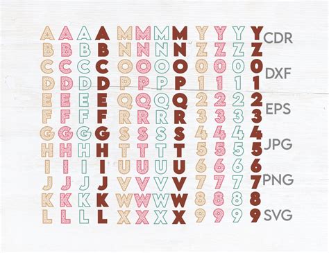 Layered Font Svg Layered Alphabet Layered Letters Geometric Etsy