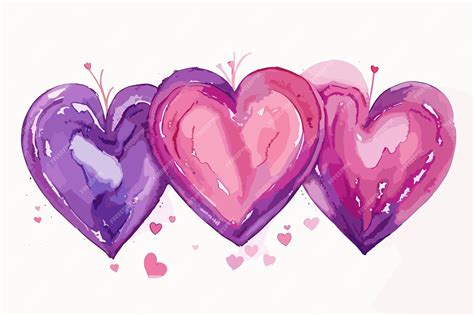 Premium Vector Watercolor Heart Background Valentines Day Minimal