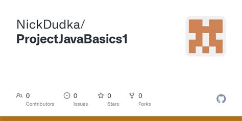Github Nickdudka Projectjavabasics