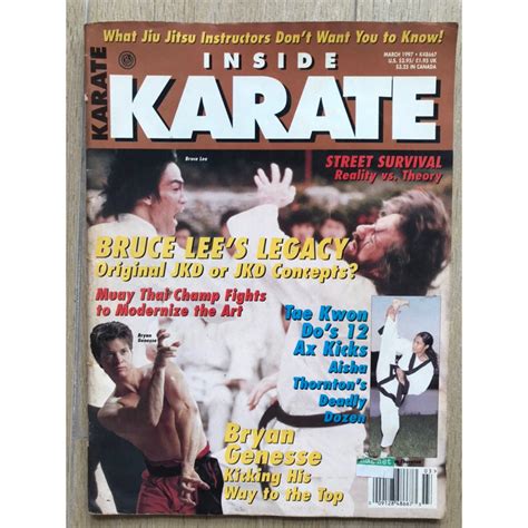 inside karate magazine march 1997 issue collectible featuring