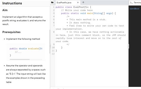 Solved Aim Implement An Algorithm That Accepts A Postfix Chegg