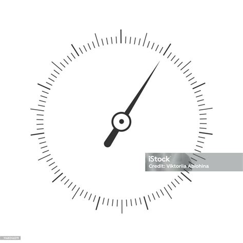 Round Measuring Scale With Arrow Template Of Barometer Compass Manometer Navigation Or Level