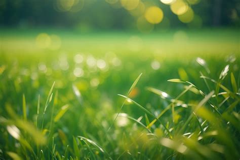 Premium Photo The Beautiful Backdrop Of Grass On The Background Bokeh