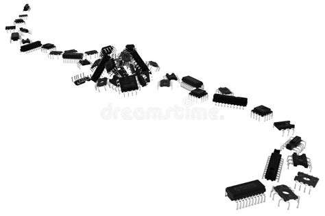 Microchips Bit Path Stock Illustration Illustration Of Silicon 203927640