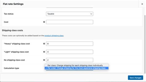 Php Charge Only The Highest Shipping Class Cost In Woocommerce