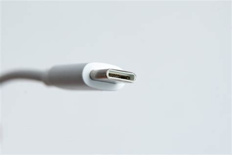 Free Photo USB Cable Type C Over White Isolated Background