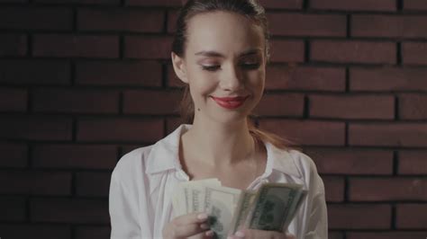 Free Stock Video Happy Woman Counting Money