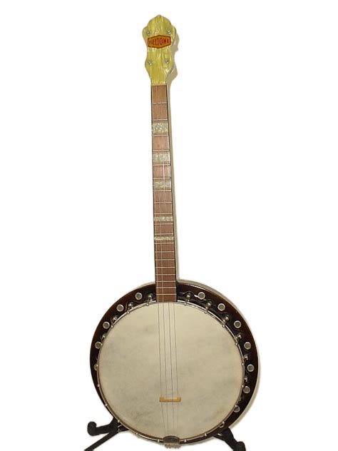 Vintage Beltone 4 String Tenor Banjo Includes Chipboard Case Reverb