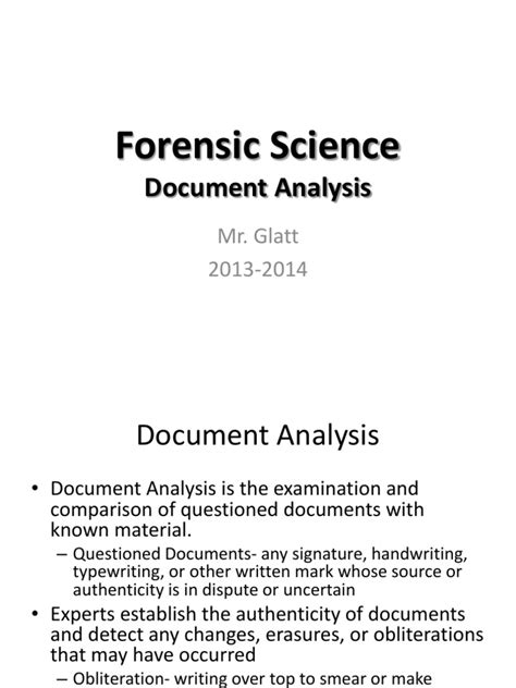 Forensic Science Document Analysis Pdf Banknote Writing