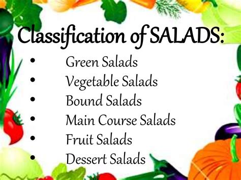 Classification Of Salad Ppt