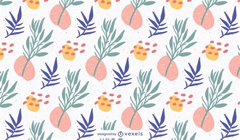 Abstract Plants Pattern Design Vector Download