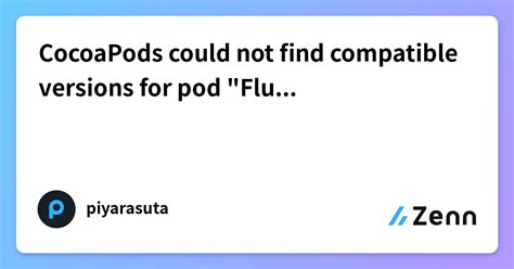 CocoaPods Could Not Find Compatible Versions For Pod Flutter In Pod