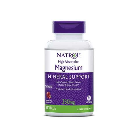 Magnesium 250mg 60 Chewable Tab Natrol Tay Pharmacies
