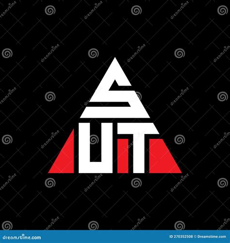 Sut Triangle Letter Logo Design With Triangle Shape Sut Triangle Logo