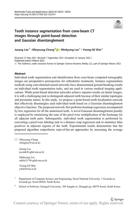 Tooth Instance Segmentation From Cone Beam Ct Images Through Point