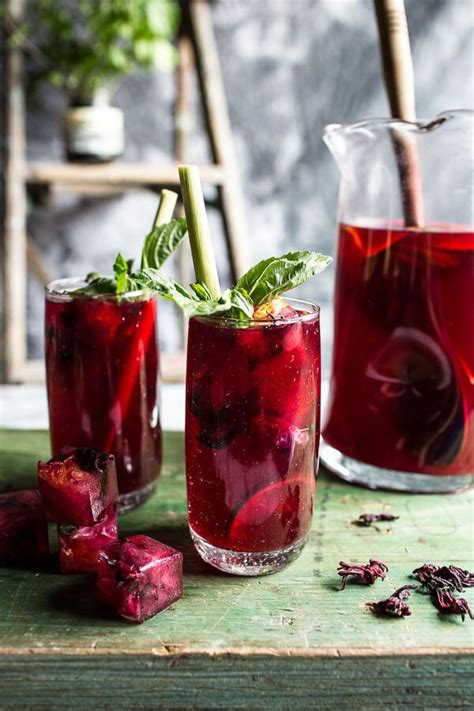 Hibiscus Lemongrass Basil And Honey Sweet Iced Tea Recipe Iced