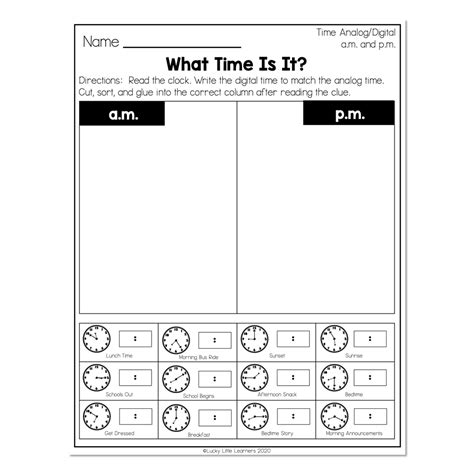 Am Pm Time Worksheets Grade Am Or Pm Worksheets