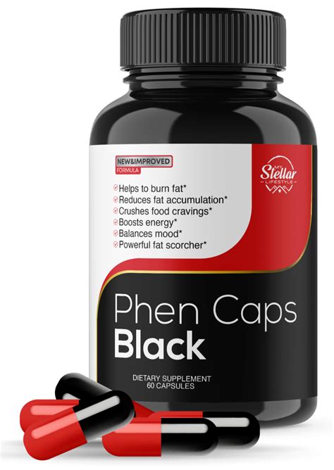 Phen Caps Black Mejora Metabolismo Y Aumenta La Energía 60 Cápsulas