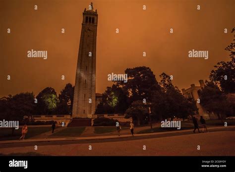 The Campanile Clock Tower On The Campus Of Uc Berkeley Taken At 10 Am When Smoke From The