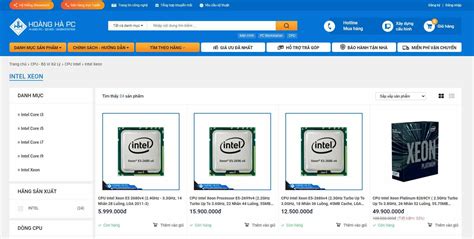 CPU Intel Xeon Chính hãng giá rẻ số Việt Nam