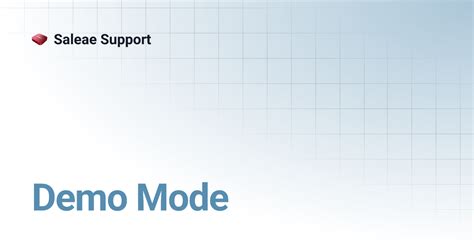 Demo Mode Saleae Support