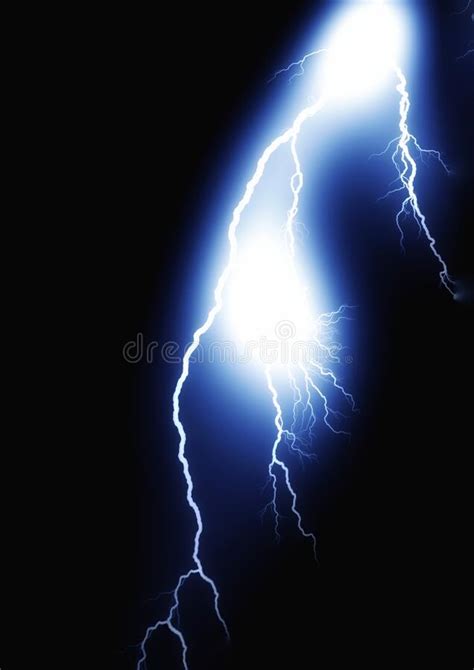 Abstract Lightning Bolt Lighting Up The Darkness In A Storm Concept