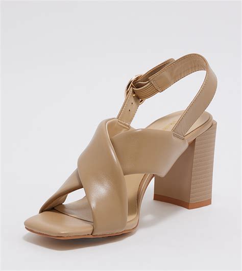 Buy Hush Puppies Jessie Open Toe Slingback Heel Sandals In Beige