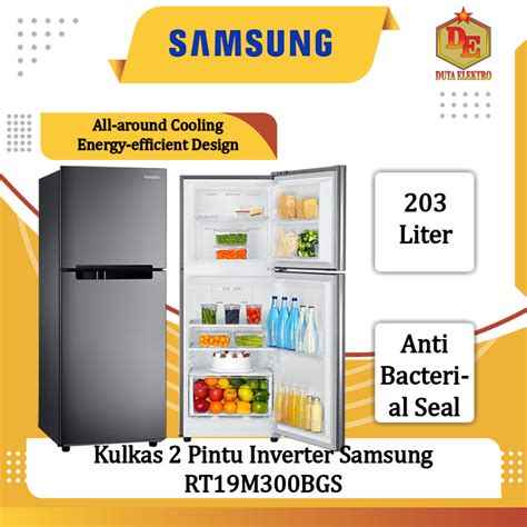 Jual Kulkas 2 Pintu Inverter Samsung RT19M300BGS Shopee Indonesia