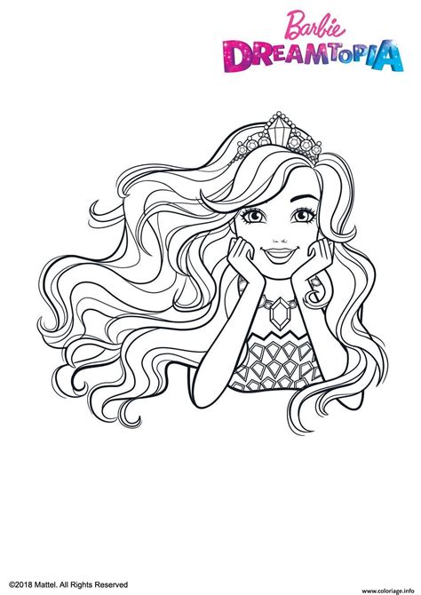 Coloriage Barbie Au Royaume Des Paillettes Dessin Barbie à imprimer